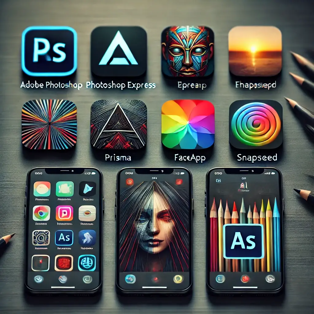 DALL·E 2025-03-23 11.11.50 - A collection of mobile apps for photo | AI ...